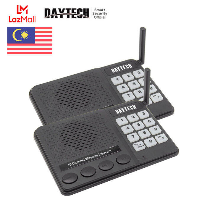 【Local Delivery】DAYTECH Wireless Intercom System 1st-5th Easy to Use 1.5KM Long Range 27 Channel ...