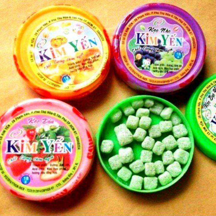 Kẹo dẻo Kim Yến đủ vị 1 vĩ 6 hộp (bạc hà, việt quốc, me, cam, dâu, trái ...