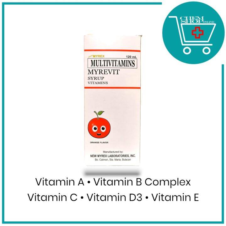 MYREVIT 120ml Multivitamins Syrup for kids 1-12 years old | Lazada PH