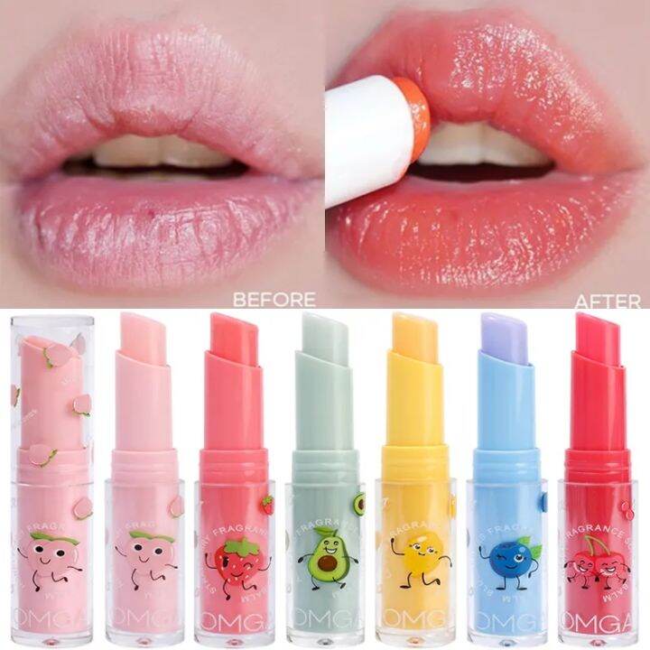Fruit Color Changing Lip Balm Nourishes Lips Reduce Lip Lines Anti ...