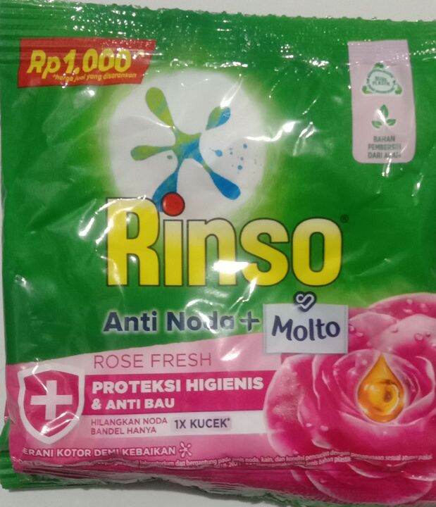 Rinso bubuk renceng antinoda+molto | Lazada Indonesia