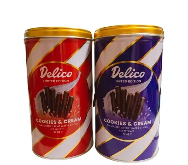 Delico Limited Edition Cookies & Cream Flavoured Creme Wafer Sticks ...