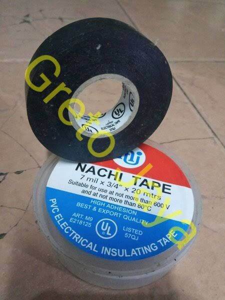 NACHI isolasi Listrik Hitam Solasi Kabel Elektrik Tape PVC Electrical ...