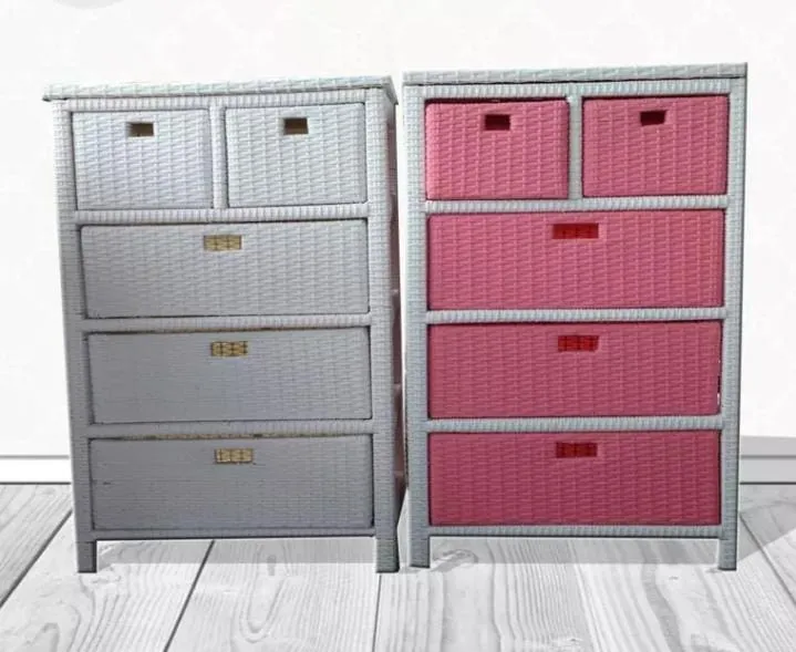 Rak laci 5 Rotan sintetis/lemari laci serbaguna | Lazada Indonesia