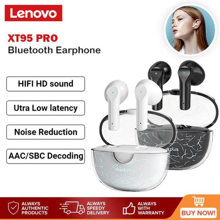 Lenovo XT95 PRO Bluetooth Earphone Waterproof Headphones 9D Stereo ...