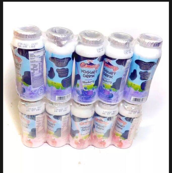 Cimory yoghurt drink botol (5pcs × 70ml) dua varian rasa strawberry dan ...