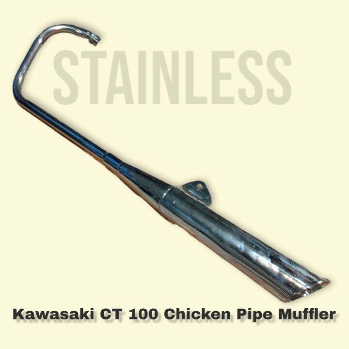 Kawasaki Bajaj CT 100 Stainless Motorcycle Chicken Pipe Muffler (NEW ...