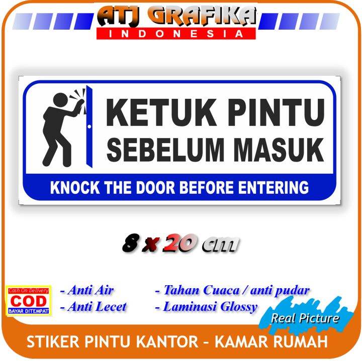 Stiker new ketuk pintu sebelum masuk sticker pintu kantor rumah toko ... Stiker new ketuk pintu sebelum masuk sticker pintu kantor rumah toko ...