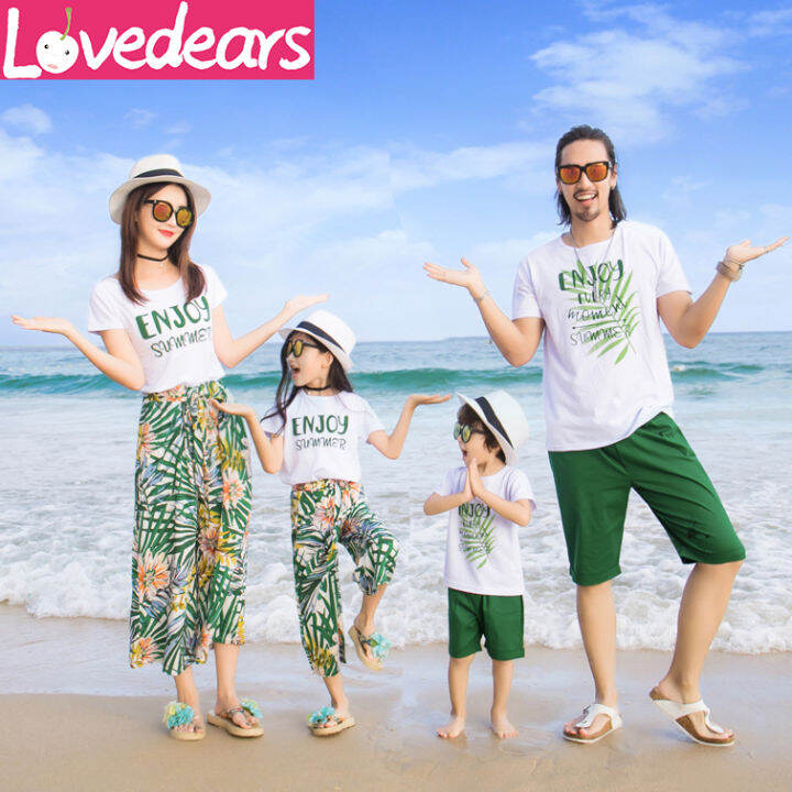 Sanya Travel Beach Parent-child Matching Outfit Seaside Holiday Family ...