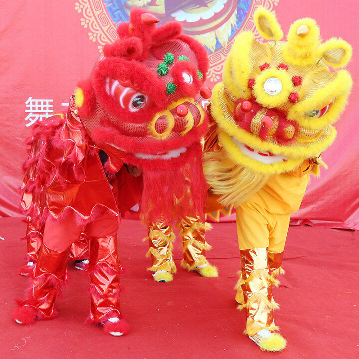 Lion Dance Lion Head Luminous Lion Dance Props Set Adult Double Single ...