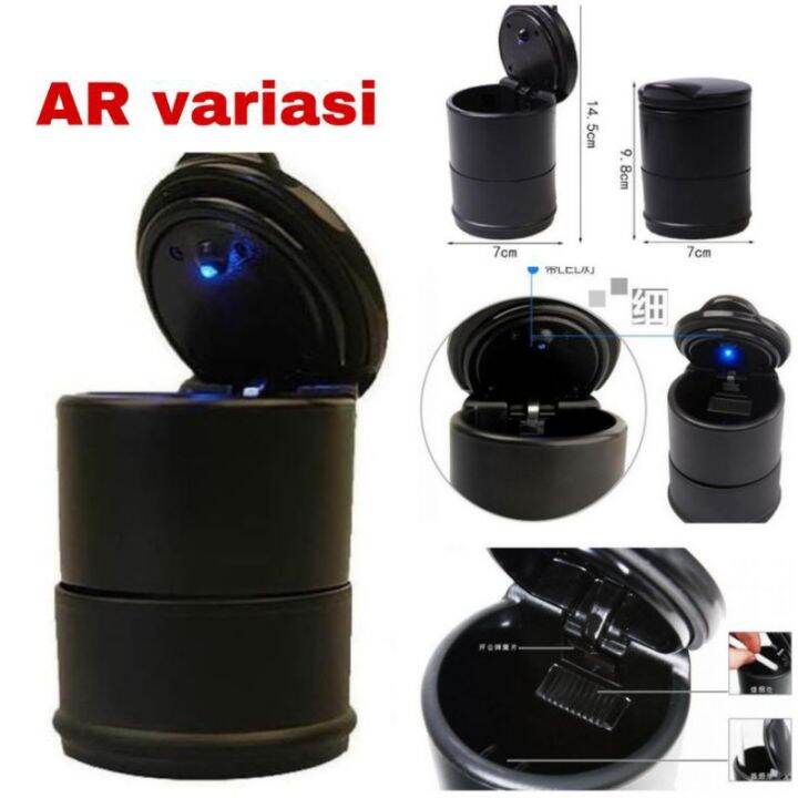 ASBAK MOBIL LED - ASBAK ROKOK - TEMPAT ABU ROKOK PORTABLE | Lazada ...