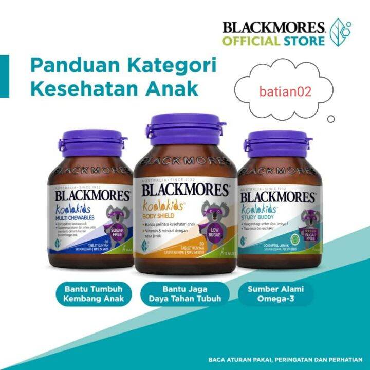 Blackmores Koala Kids body shield / study buddy / Multi chewables | Lazada Indonesia