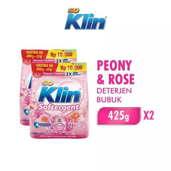 so klin detergen bubuk peony rose 425g | Lazada Indonesia