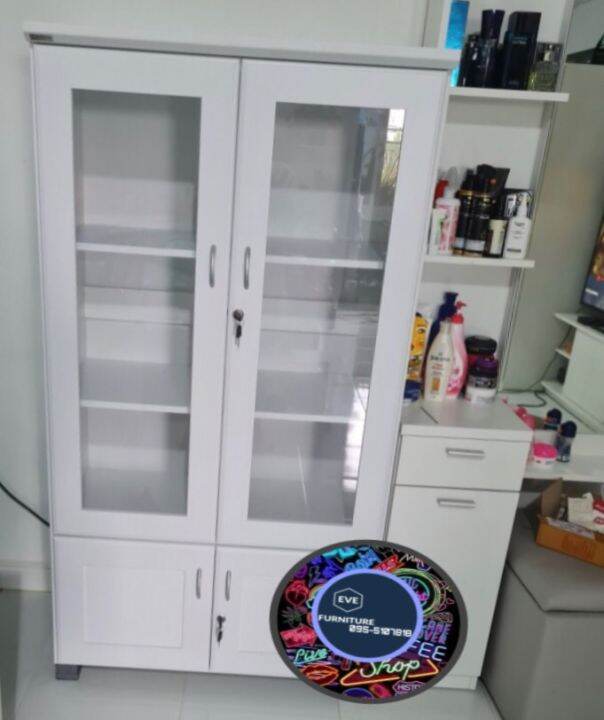 ตู้โชว์กระจก82ซม. รหัสสินค้า : FL0801 ขนาด : W80 x D40 x H150cm | Lazada.co.th