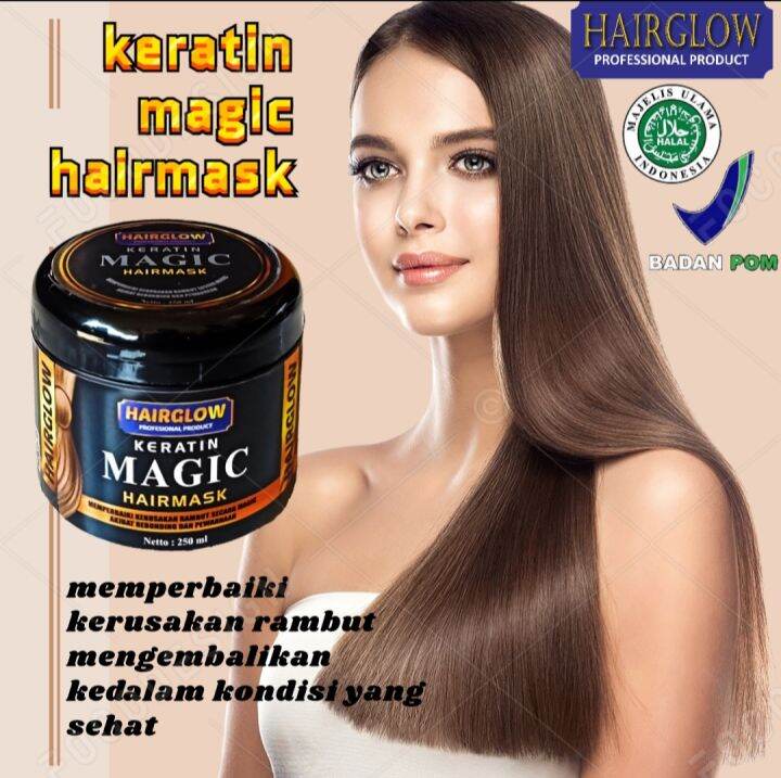 keratin magic / hair glow / pelembut rambut rusak kronis akibat ...