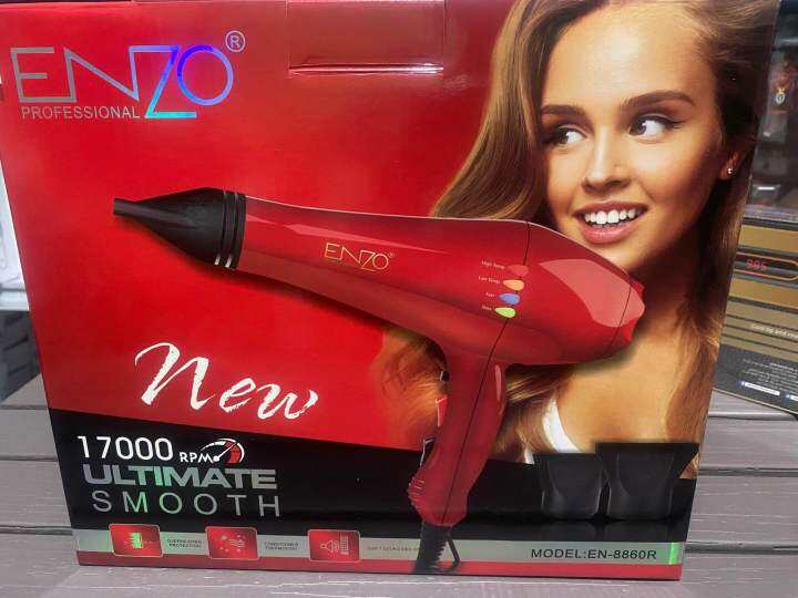 New Enzo Professional Pro-Hair Dryer 17000RPM Dries Hair Fast with Up ...