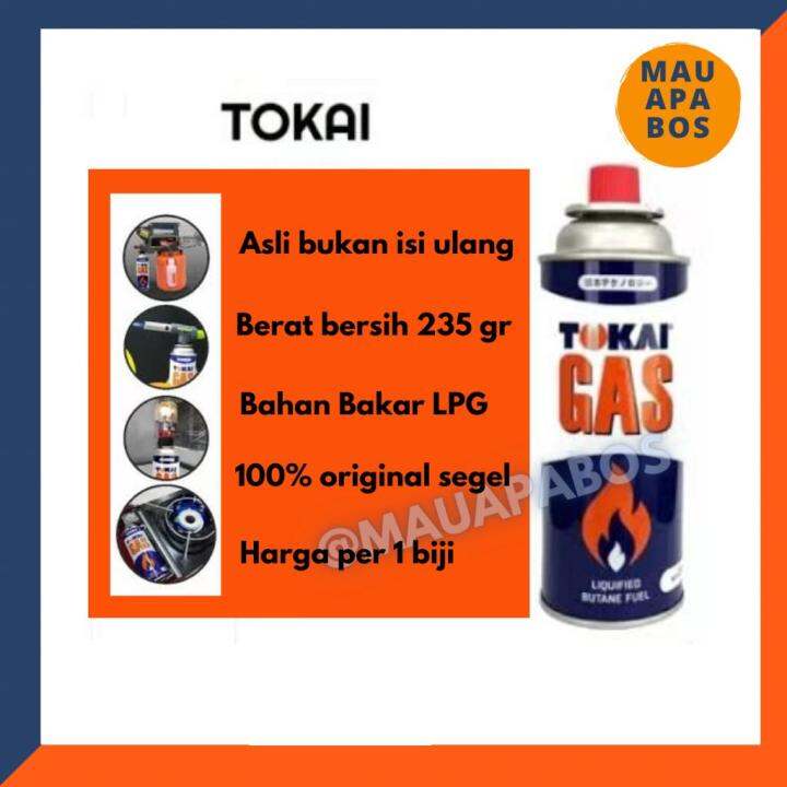 Tokai Gas Kaleng Gas Portable Original jepang Full 100% 235 gram ...