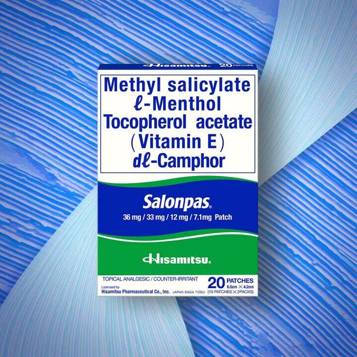 Salonpas 10 Patches Methyl - Salicylate& Menthol Tocopherol Acetate ...