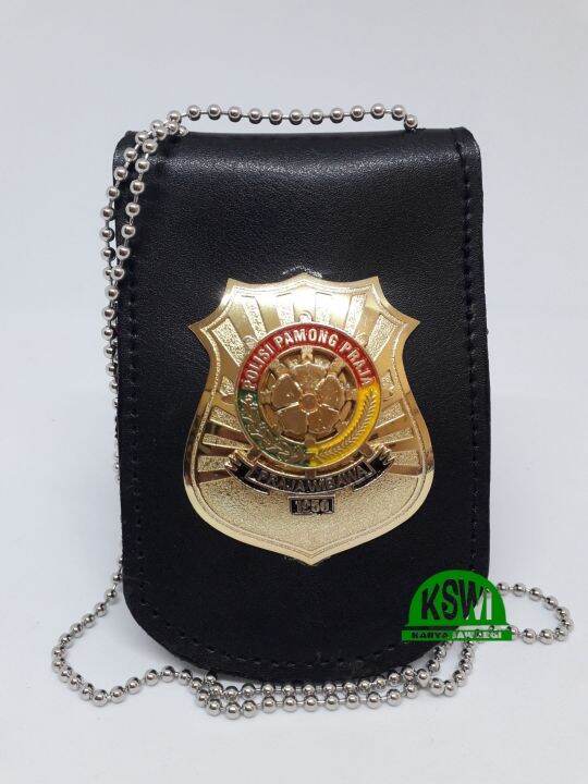 ID CARD NAME TAG KULIT | KALUNG LENCANA LOGO | SATPOL PP | Lazada Indonesia