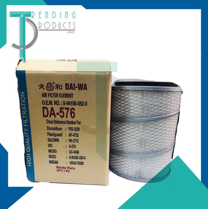 Daiwa Air Filter DA 576 for ISUZU Elf 350, 450 (4BD1T) 4HL1 | Lazada PH
