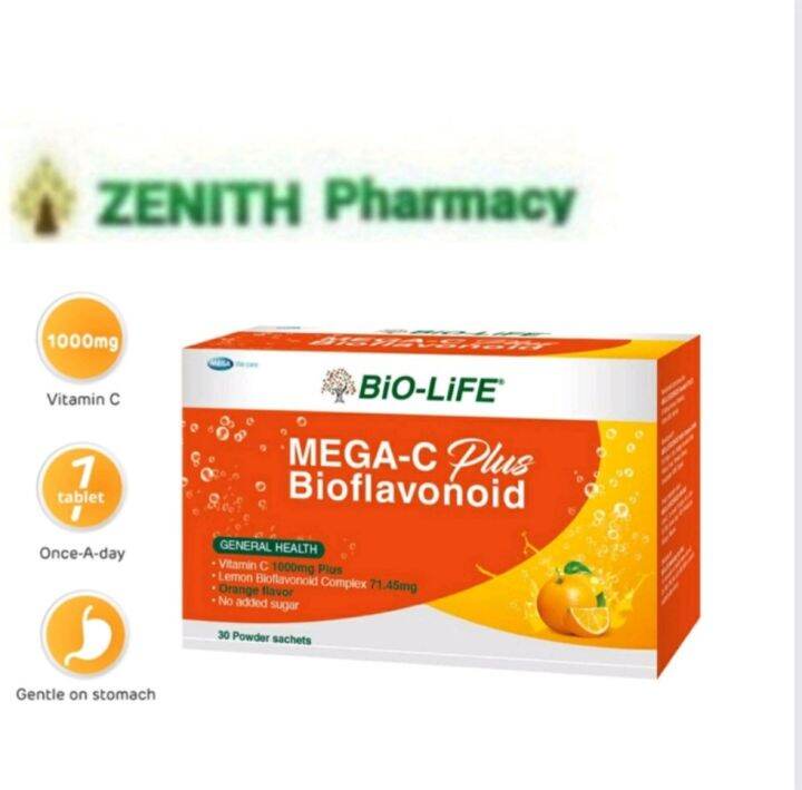 Bio-Life Mega C Plus Exp: 09/23 (No Added Sugar) Bioflavonoid Powder 30 ...