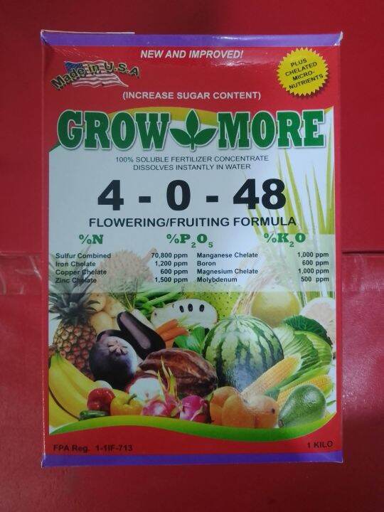 GROW MORE/4-0-48 FLOWERING ANG FRUITING SOLUBLE FOLIAR FERTILIZER(1 ...