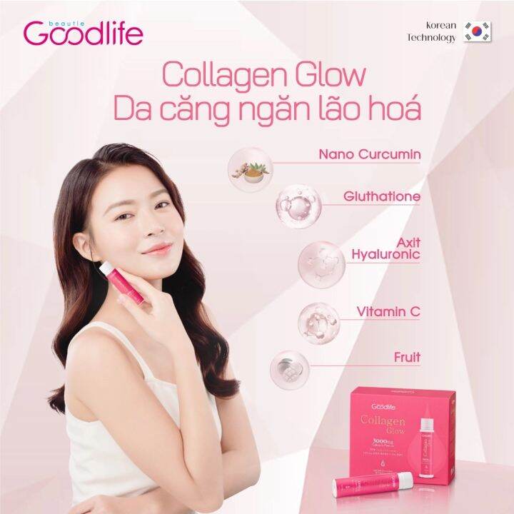 Nước uống Collagen Goodlife Collagen Glow 3000mg (Hộp 10 ống x 25mL ...