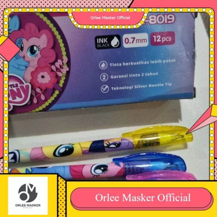 Pulpen Ulir Fancy Orlee Kuda Poni 1 Lusin (isi 12 Pcs) garansi tinta 0 ...