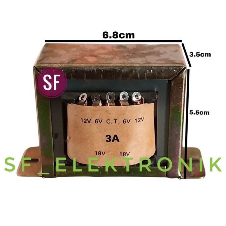 Trafo Transformator 3A CT 18V Merk SANKEN | Lazada Indonesia