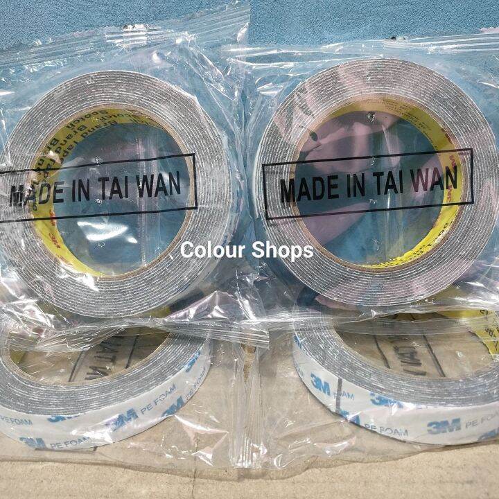 Isolasi Lakban Double Tape 3M Bolak Balik 20mm x 4.5mm PE Foam Busa ...