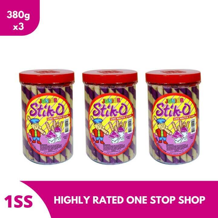 Junior Stik-O Ube Wafer Stick, 380g Set of 3 | Lazada PH