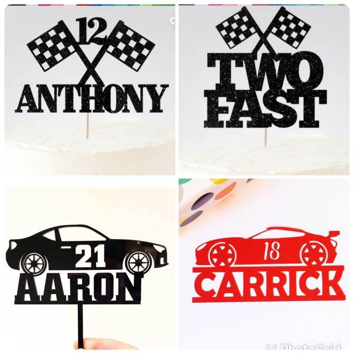 [SG Seller]. Car theme Birthday Cake Topper / Custom Cake Topper ...