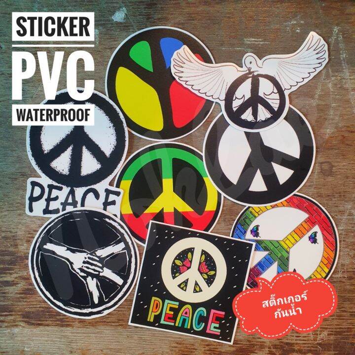 Stickers PEACE🕊️ สติ๊กเกอร์PVCเคลือบกันน้ำ💯 | Lazada.co.th
