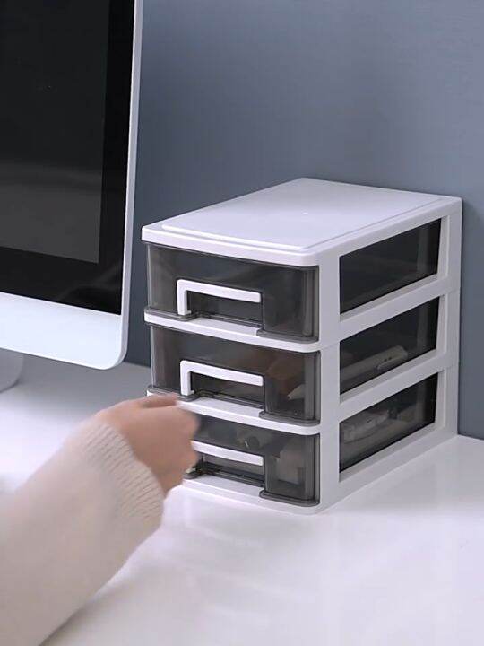 Large Size* 3/4 Tiers Document Drawer - Black Transparent Design / A4 ...