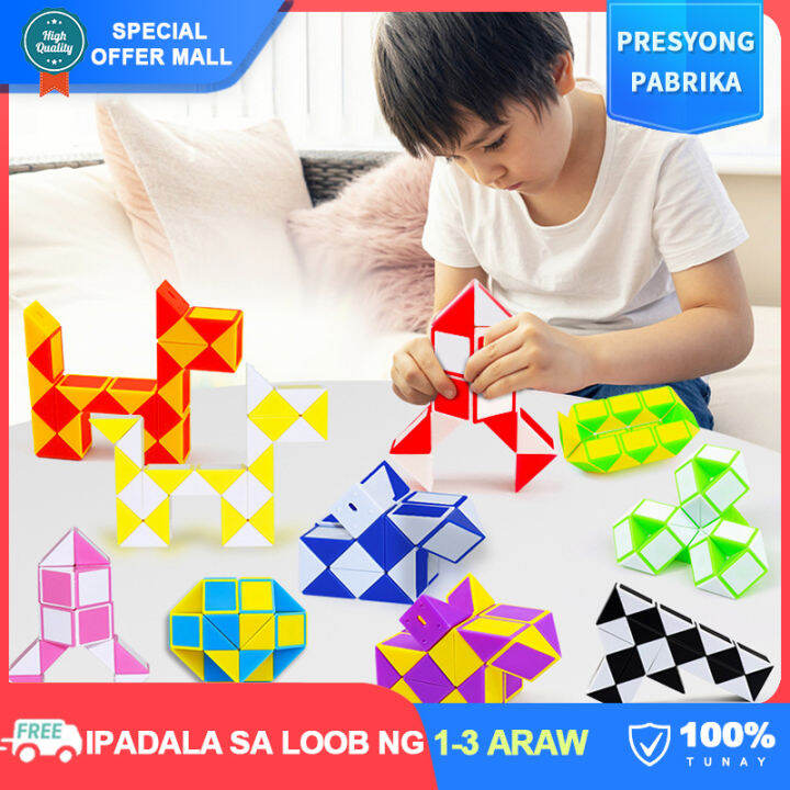 【Japanese Original】3D Magic Cube Ruler 24 Segments Cubo Magico Snake ...