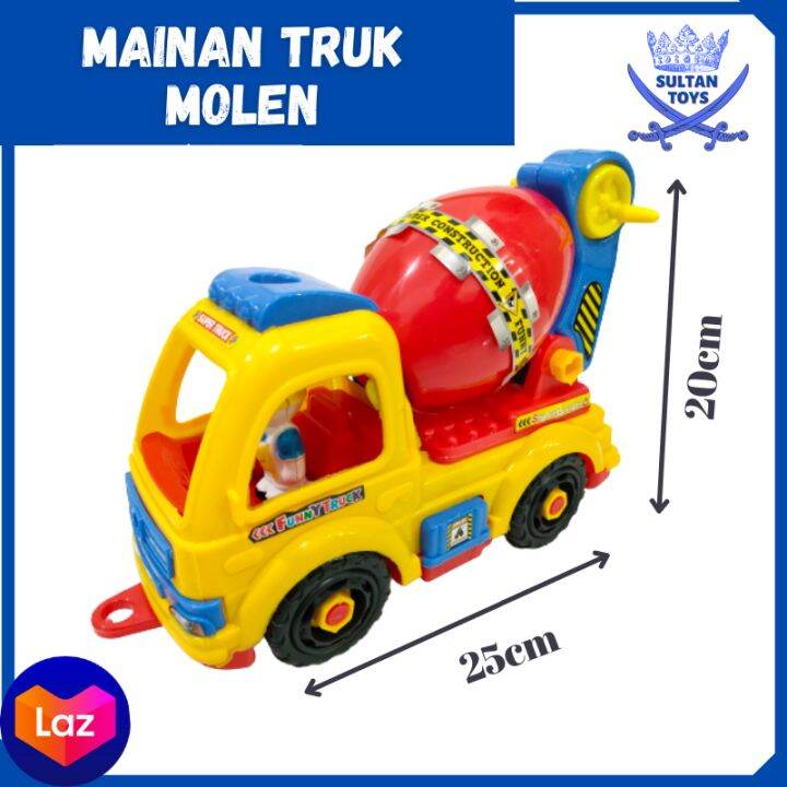 Mainan truk molen besar truk molen bongkar pasang ST2149 | Lazada Indonesia