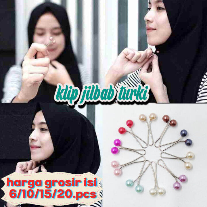 (ISI 20.pcs)Klip turki/klip turkey/klip jilbab turky/klip hijab/clip ...