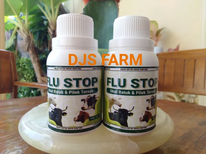 Flu Stop 100 ml Obat Flu Batuk Pilek Hewan Ternak Sapi Kambing Domba ...