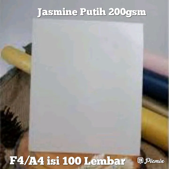 Kertas Jasmine Putih 180gsm A4/F4 isi 100 lembar | Lazada Indonesia
