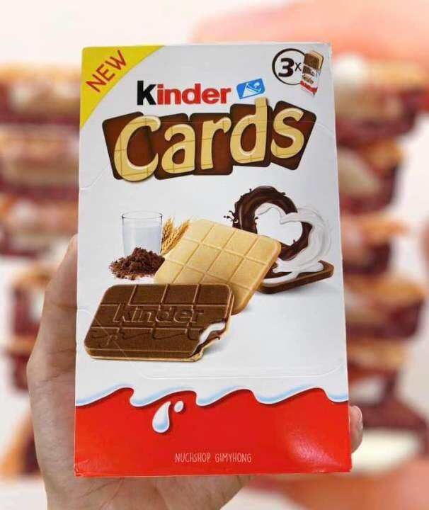 พร้อมส่ง Kinder Cards Chocolate Wafers 1 กล่องมี 3 แพ็คๆละ 2 ชิ้น ขนาด ...