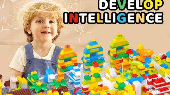 Masata baby Lego Children's building blocks Table Chair Learning Table ...