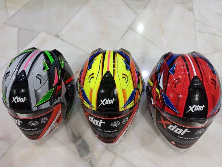 HELMET XDOT G626A SPITFIRR COLOURING WOTH VISOR L SIZE 100% ORIGINAL ...