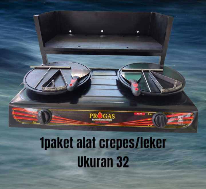 Loyang crepes otomatis 32 cm bahan baja hitam satu paket | Lazada Indonesia