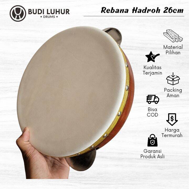 Alat Musik Hadroh Rebana 26 cm Terbang Banjari Sholawat Islami Pakai ...