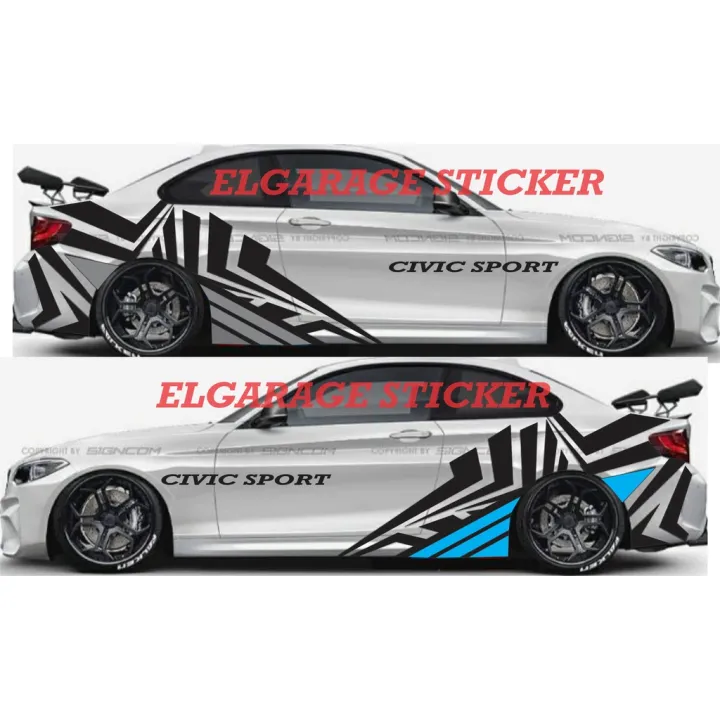 Stiker sticker mobil sedan civic vios camry accord terbaru all tipe ...