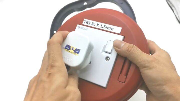 Heavy Duty Extension Roller Round Wire Box Trailing Socket Cable Reel ...