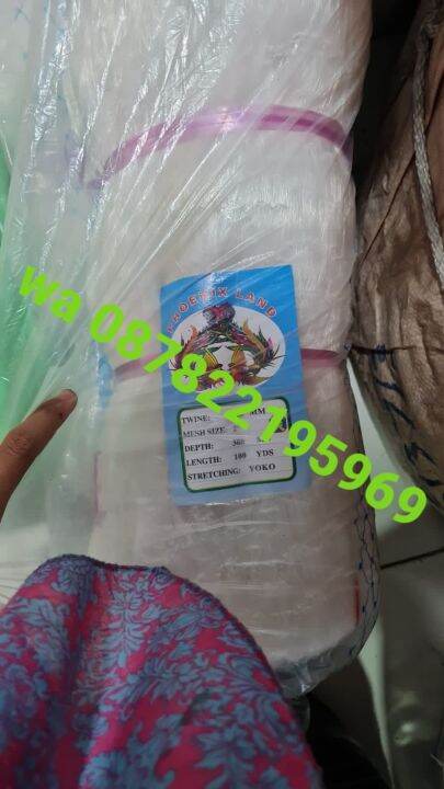 bahan jaring ikan 2"020 300 md×100 yds lebar 15 meter panjang 90 meter ...