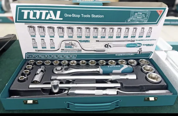 TOTAL THT141253 24PCS 1/2" SOCKET SET | Lazada PH