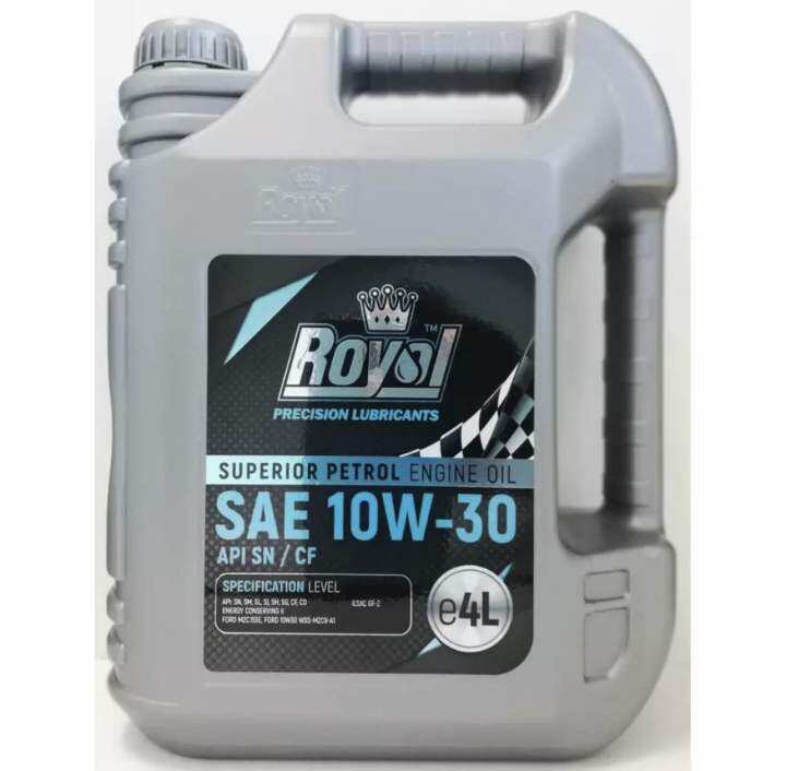 ORIGINAL ROYAL SUPERIOR PETROL ENGINE OIL SAE 10W-30 API SN/CF 3L & 4L ...