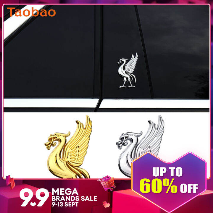 Red Liverpool Team Badge Liver Bird Metal Car Stickers Phoenix 3D Car ...